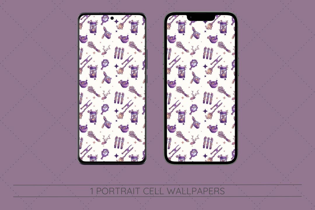 Purple Potions Portrait Cell Wallpaper >> Cell Wallpaper, Digital ...