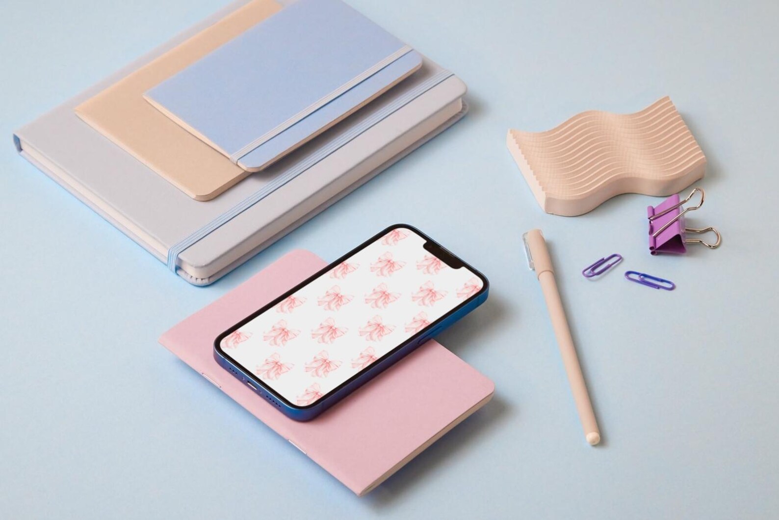 Pale Pink Bows Portrait Cell Wallpaper >> Cell Wallpaper, Digital ...