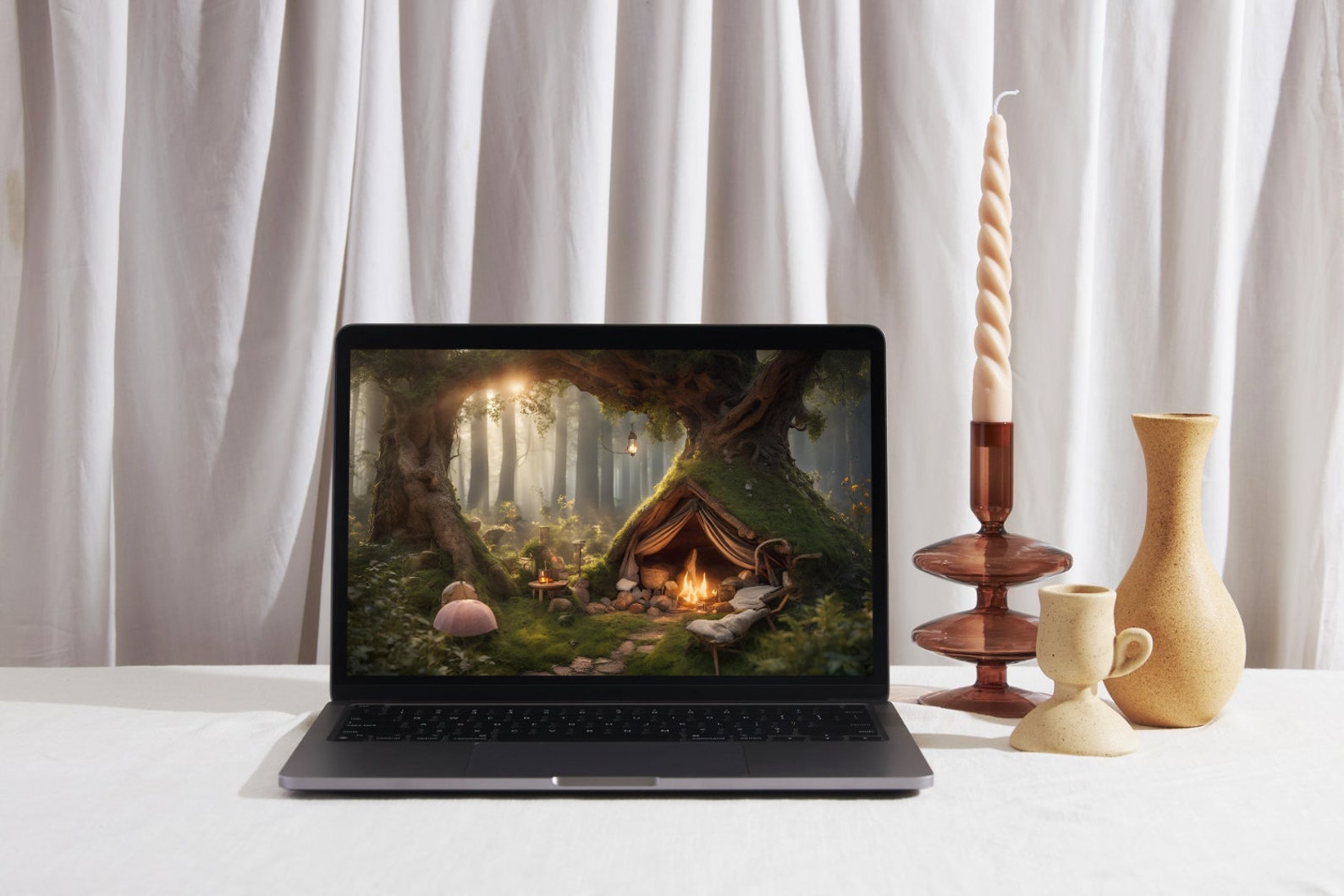 Cozy Woodlands Wallpaper Bundle, 6 Desktop/tablet Wallpapers >> Digital ...