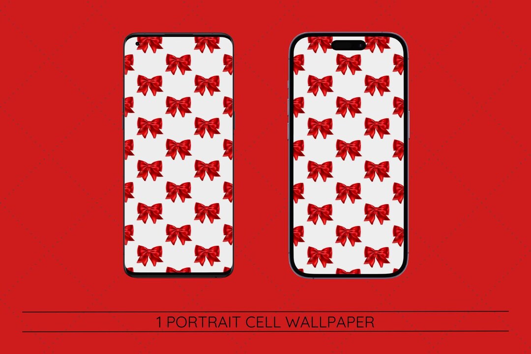 Red Bows Portrait Cell Wallpaper >> Cell Wallpaper, Digital Wallpaper ...