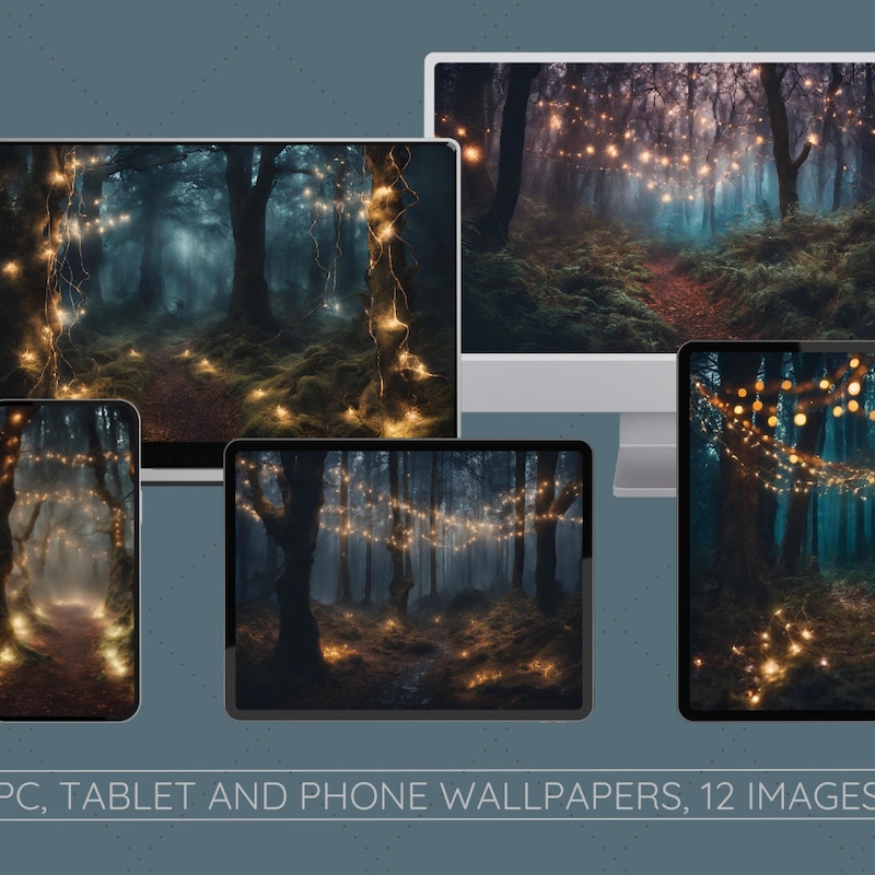 Wallpaper Mystic Forest - Etsy