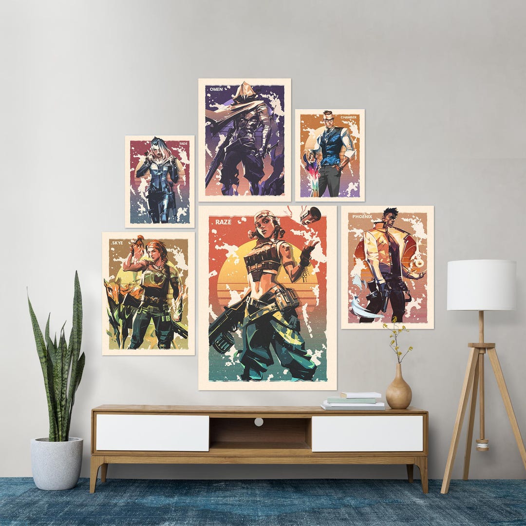 Valorant Poster, All Agents Valorant Art Print, Valorant Gaming Wall ...