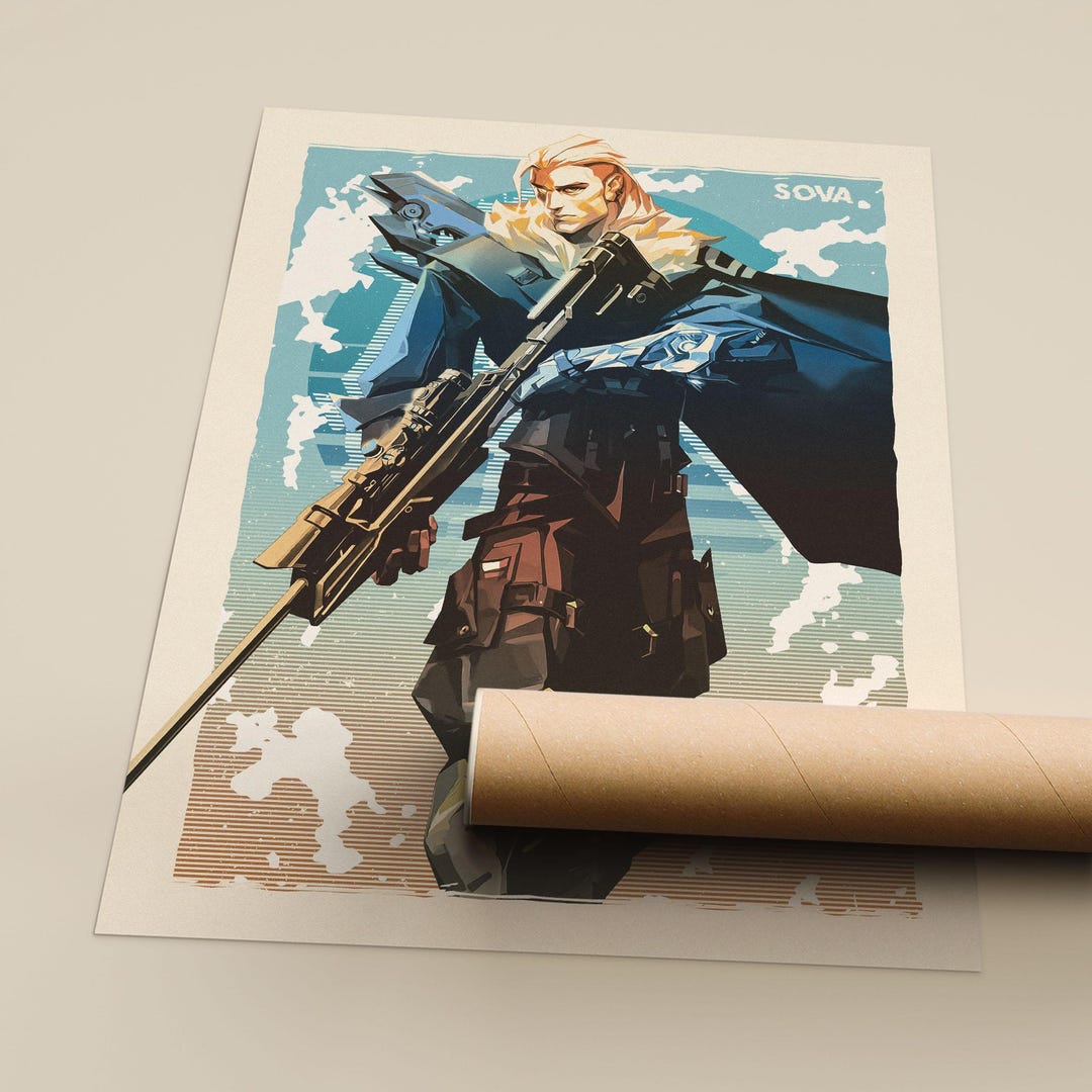 Sova Valorant Poster, Agent Sova Art Print, Valorant Wall Art, Gift for ...