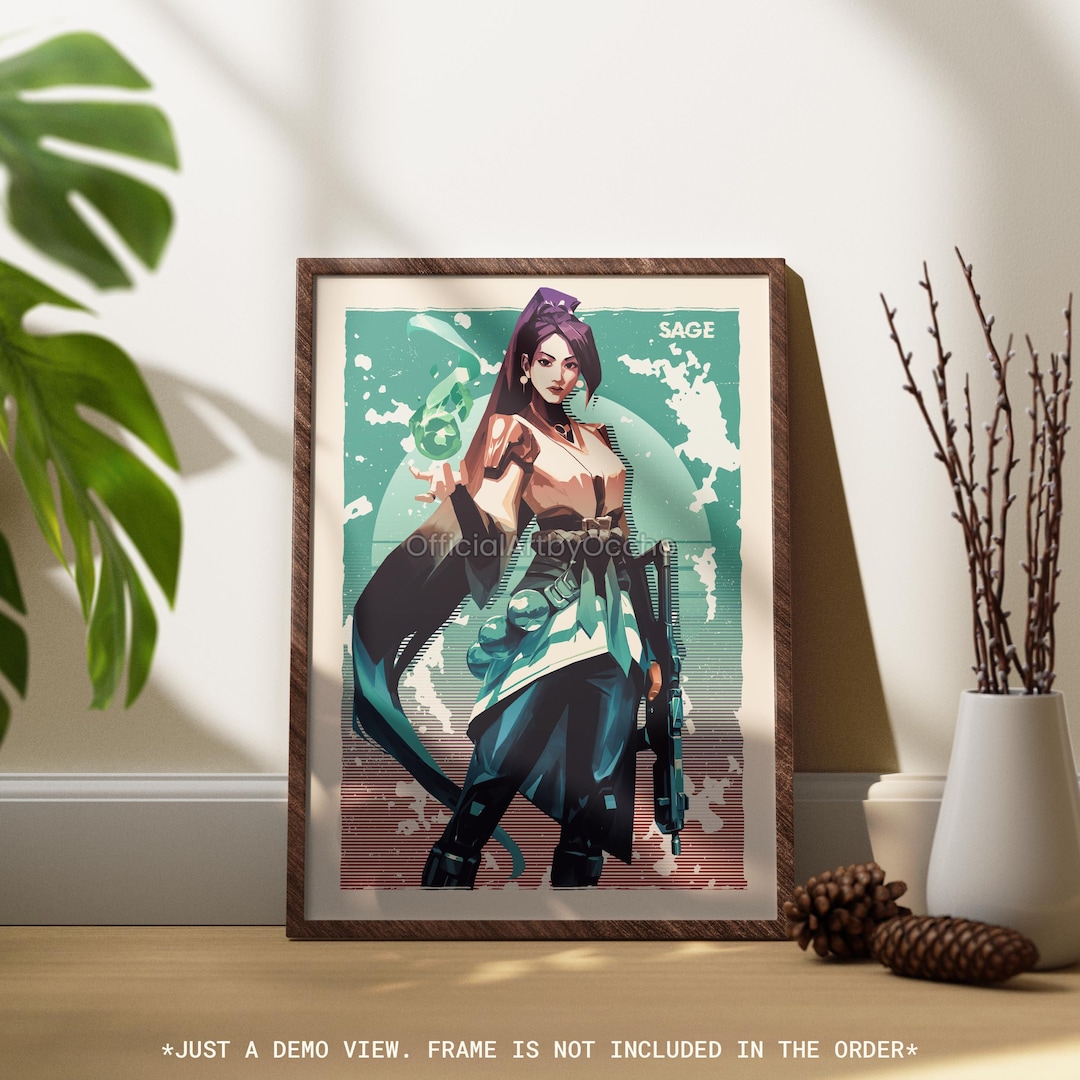 Sage Valorant Poster Valorant Sage Matte Paper Art Print, Gaming Wall ...