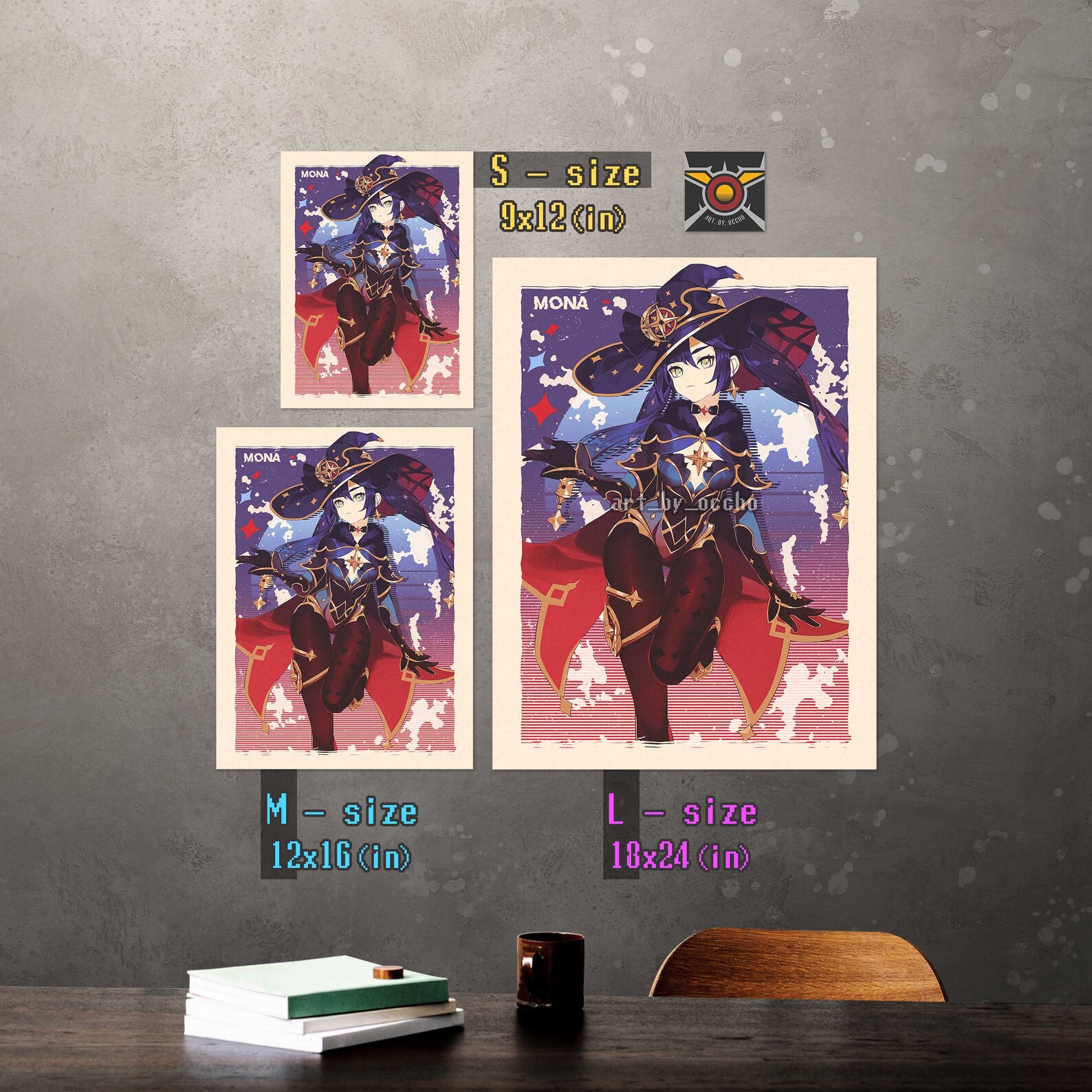 Genshin Impact Poster Mona Genshin Print Genshin Poster - Etsy