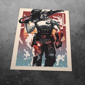 Valorant Brimstone Poster, Valorant Poster, Brimstone Valorant Art ...