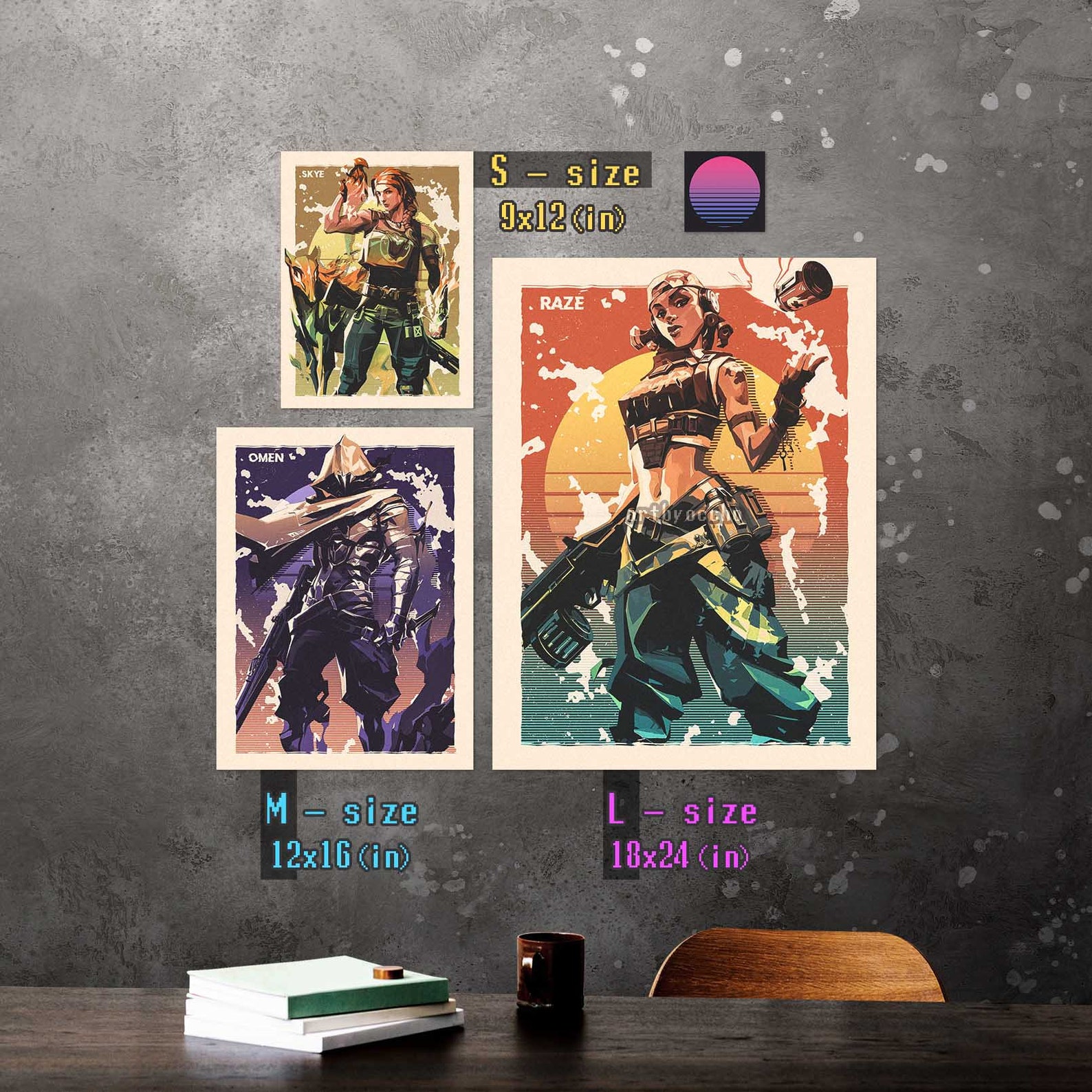 Valorant Poster Raze Omen Skye Phoenix Fade Chamber - Etsy