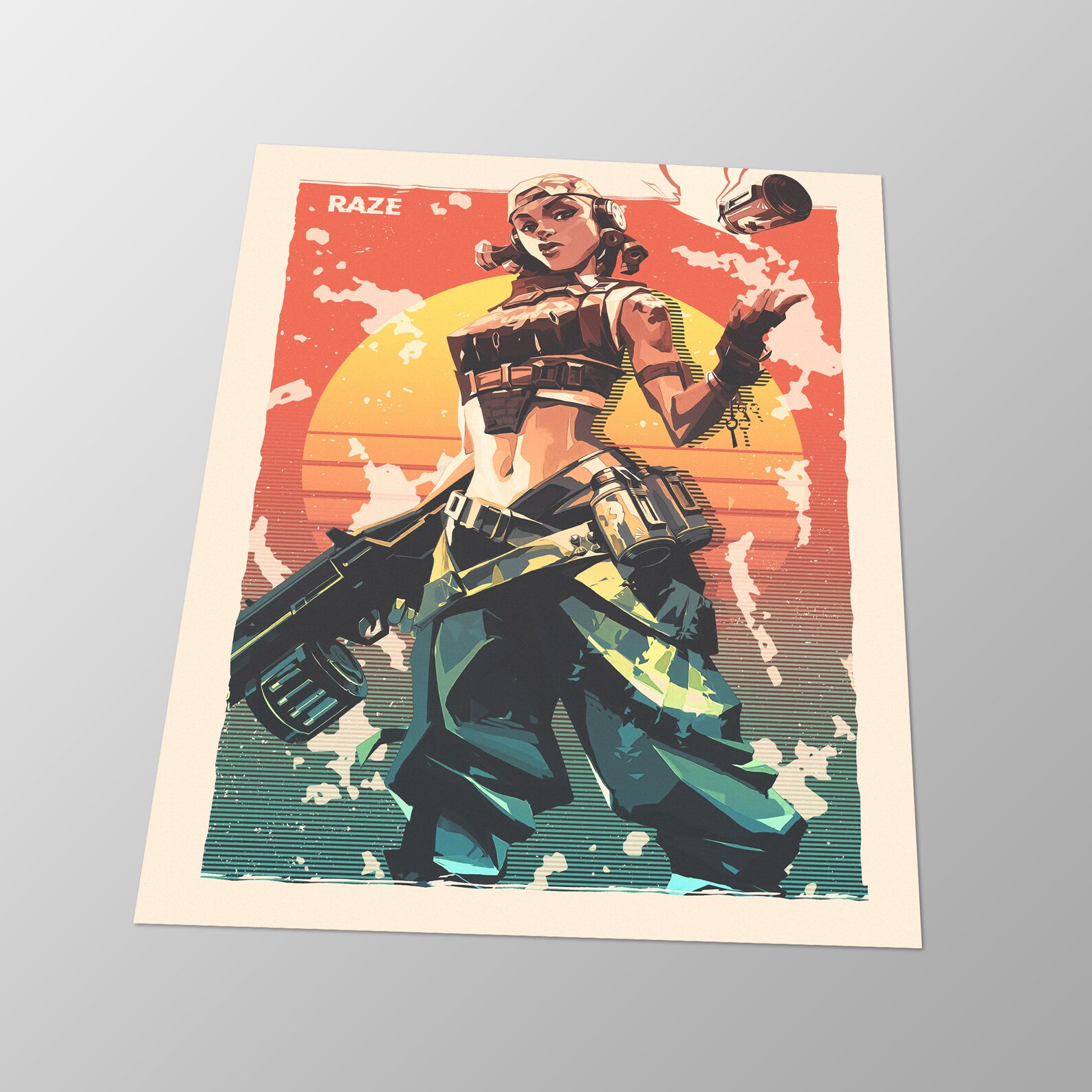 Valorant Poster Raze Omen Skye Phoenix Fade Chamber - Etsy