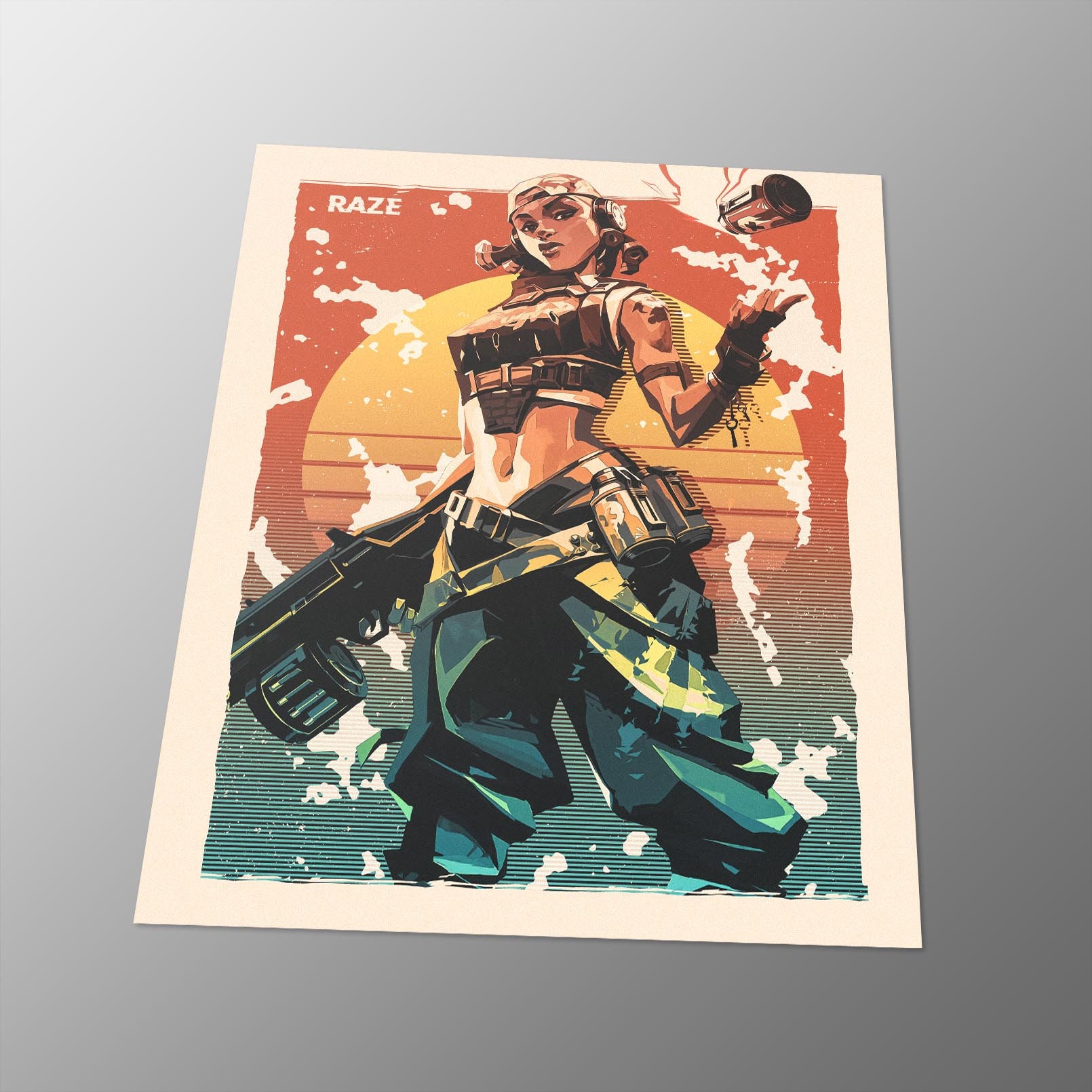 Valorant Poster Raze Omen Skye Phoenix Fade Chamber - Etsy