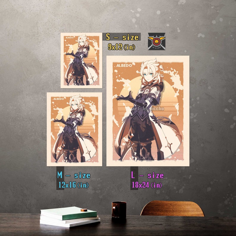 Genshin Impact Poster Albedo Genshin Print Genshin - Etsy
