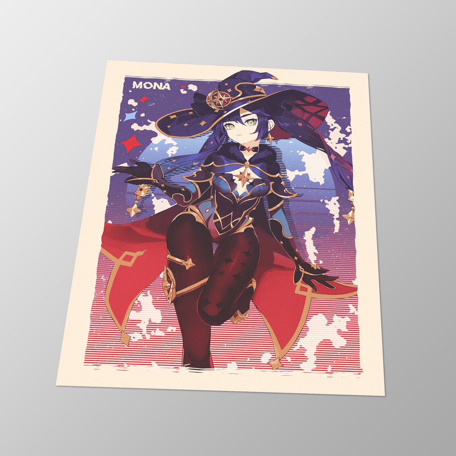 Genshin Impact Poster Mona Genshin Print Genshin Poster - Etsy