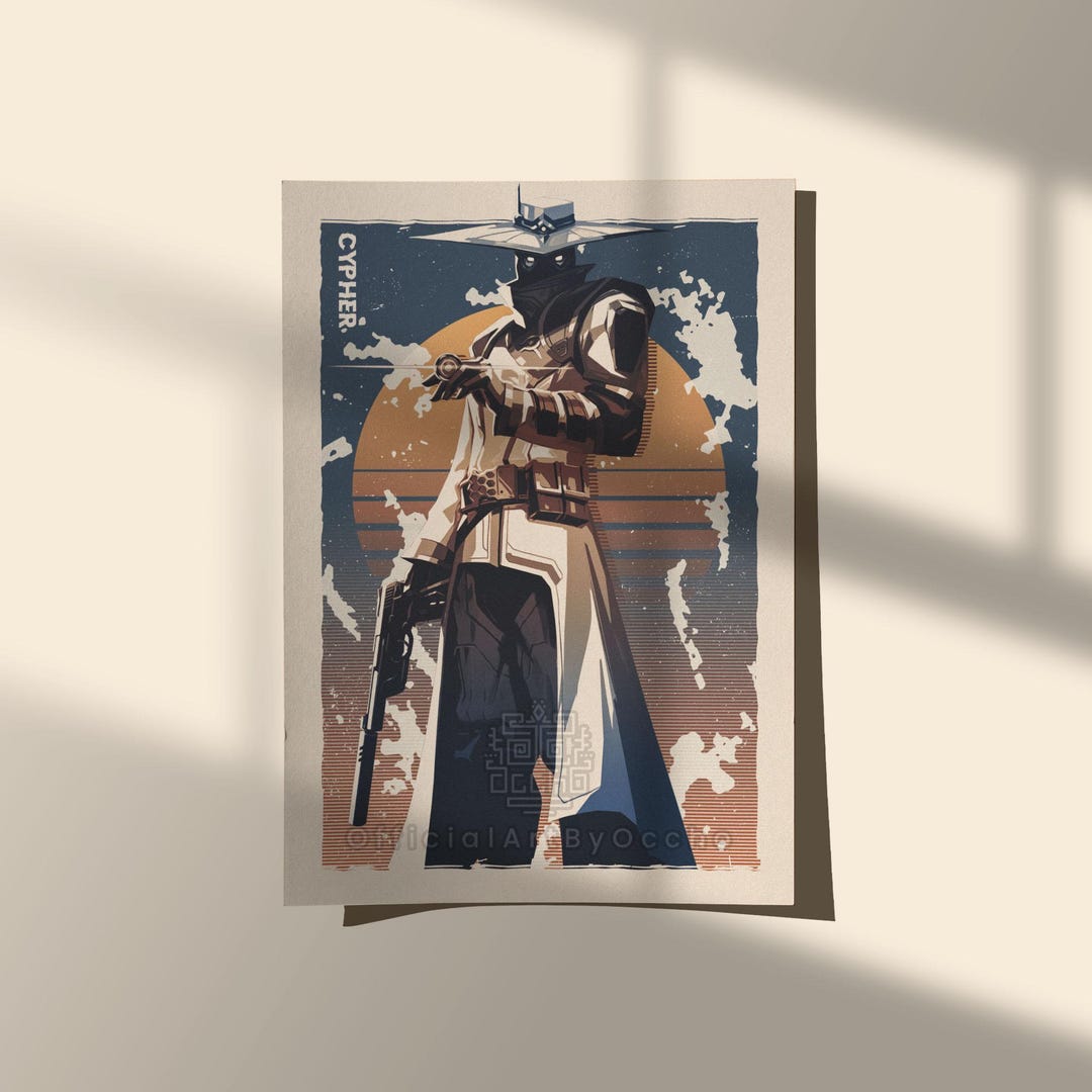Cypher Valorant Poster, Valorant Wall Art, Cypher Poster, Gift for ...