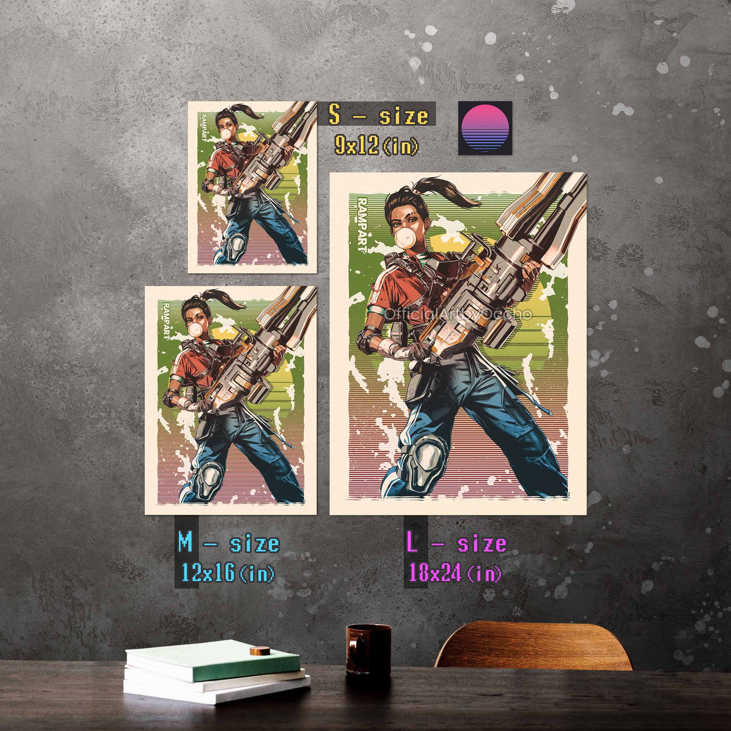 Rampart Apex Legends Poster Rampart Matte Paper Art Print, Gaming Wall ...