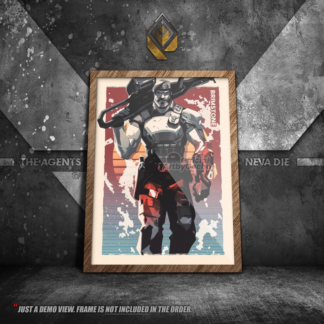 Valorant Brimstone Poster, Valorant Poster, Brimstone Valorant Art ...