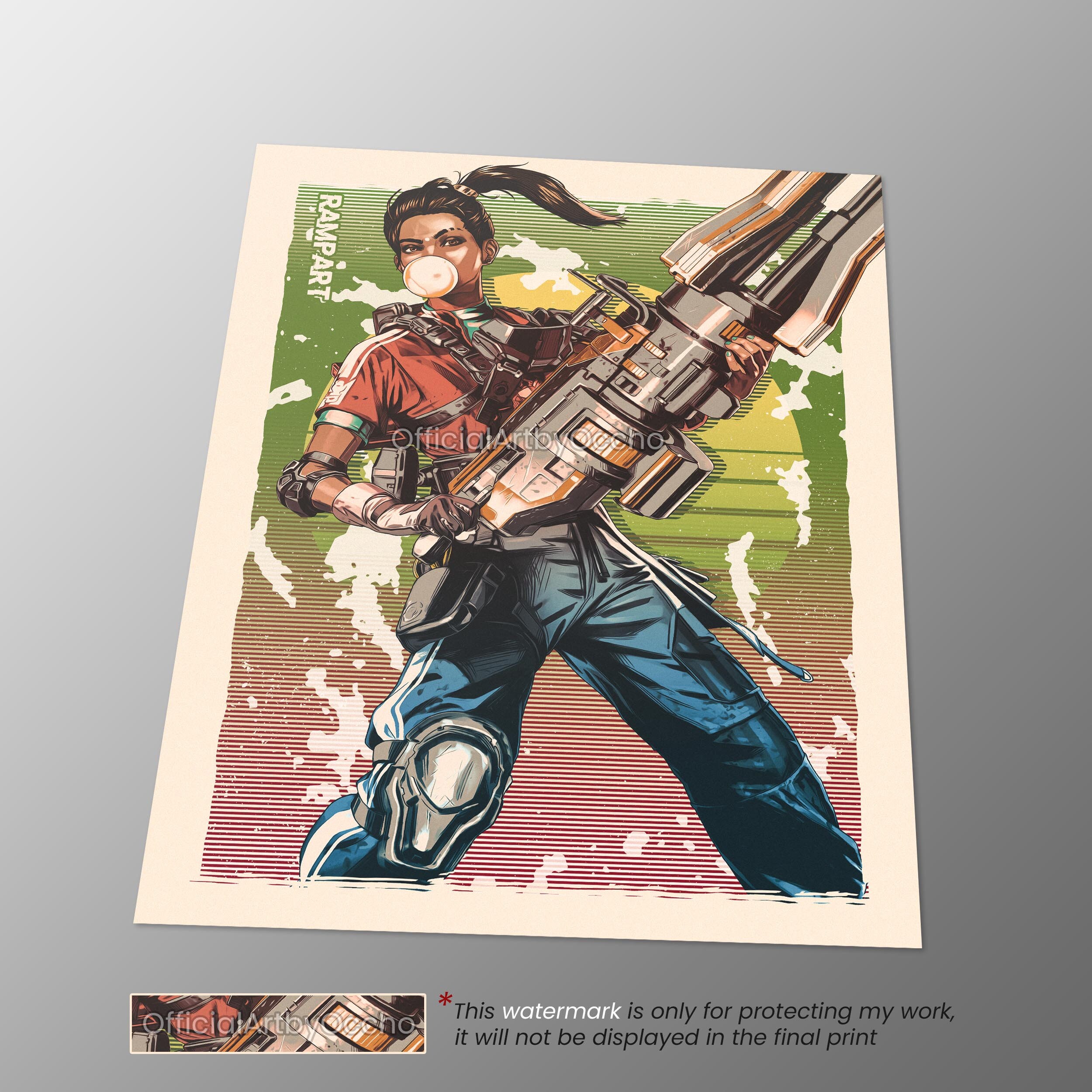 Rampart Apex Legends Poster Rampart Matte Paper Art Print, Gaming Wall ...