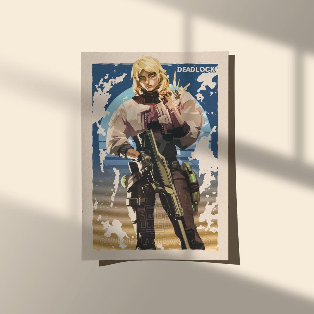 Deadlock Valorant Poster, Valorant Wall Art, Deadlock Poster, Gift for ...