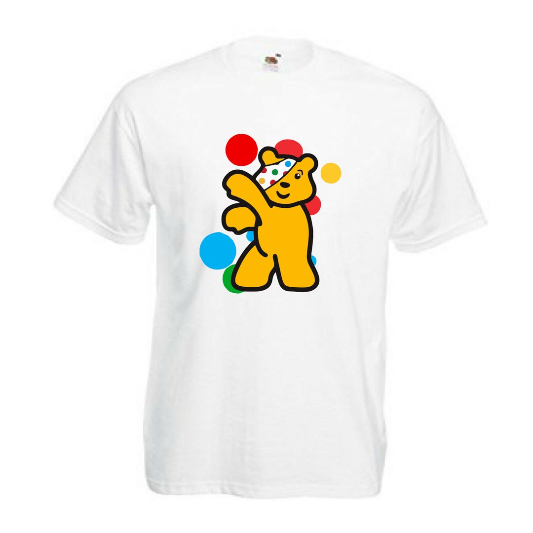 New Kids Men Women Spotty Cuddling Pudsey Bear T-shirt Charity Children ...