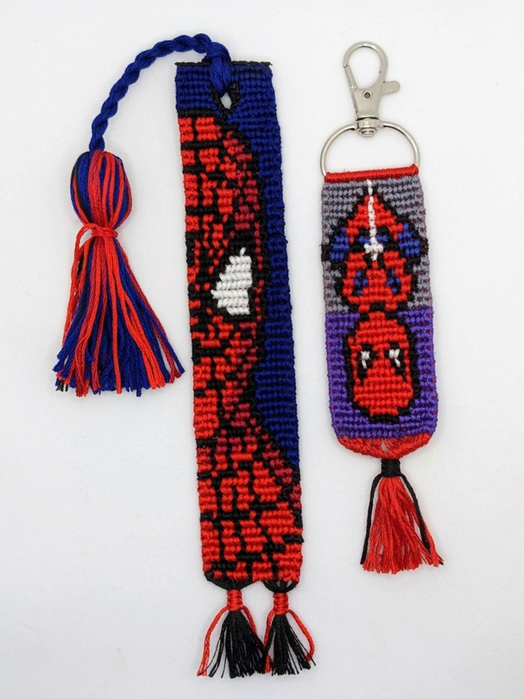 Bookmark: Superhero, Spider, Spidey, Hand-knotted, Hand-woven (made-to ...