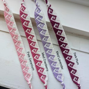 Greek Wave Friendship Bracelet, DMC Embroidery Floss, Hand-knotted ...