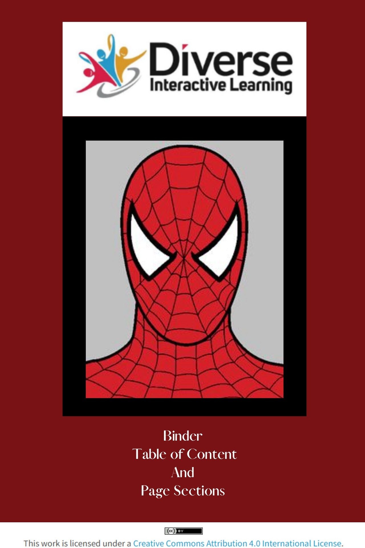 DIL Spiderman Homeschool Binder Kit (cover, Cover Template, Table of ...
