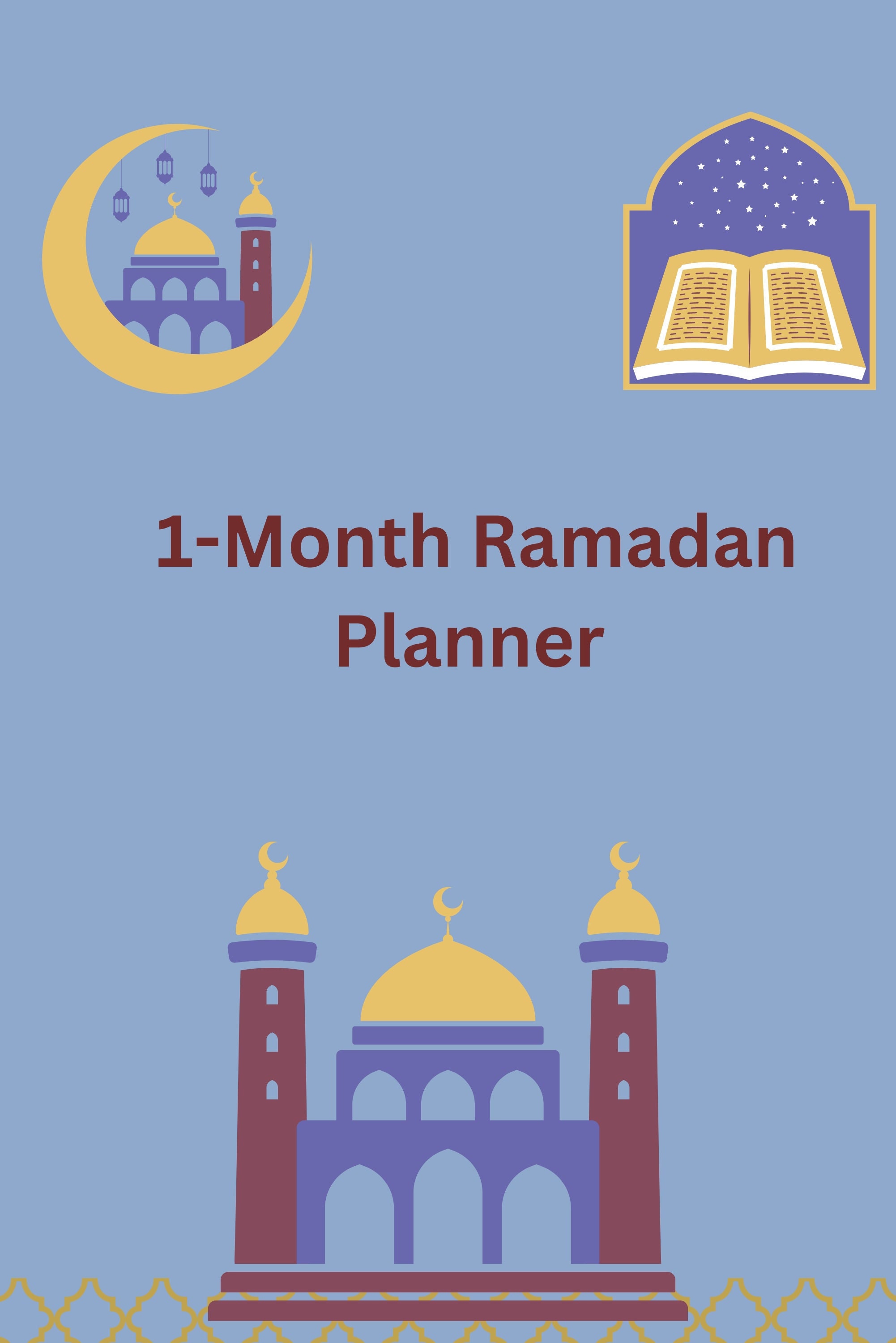 1-month Ramadan Planner (blue) - Etsy