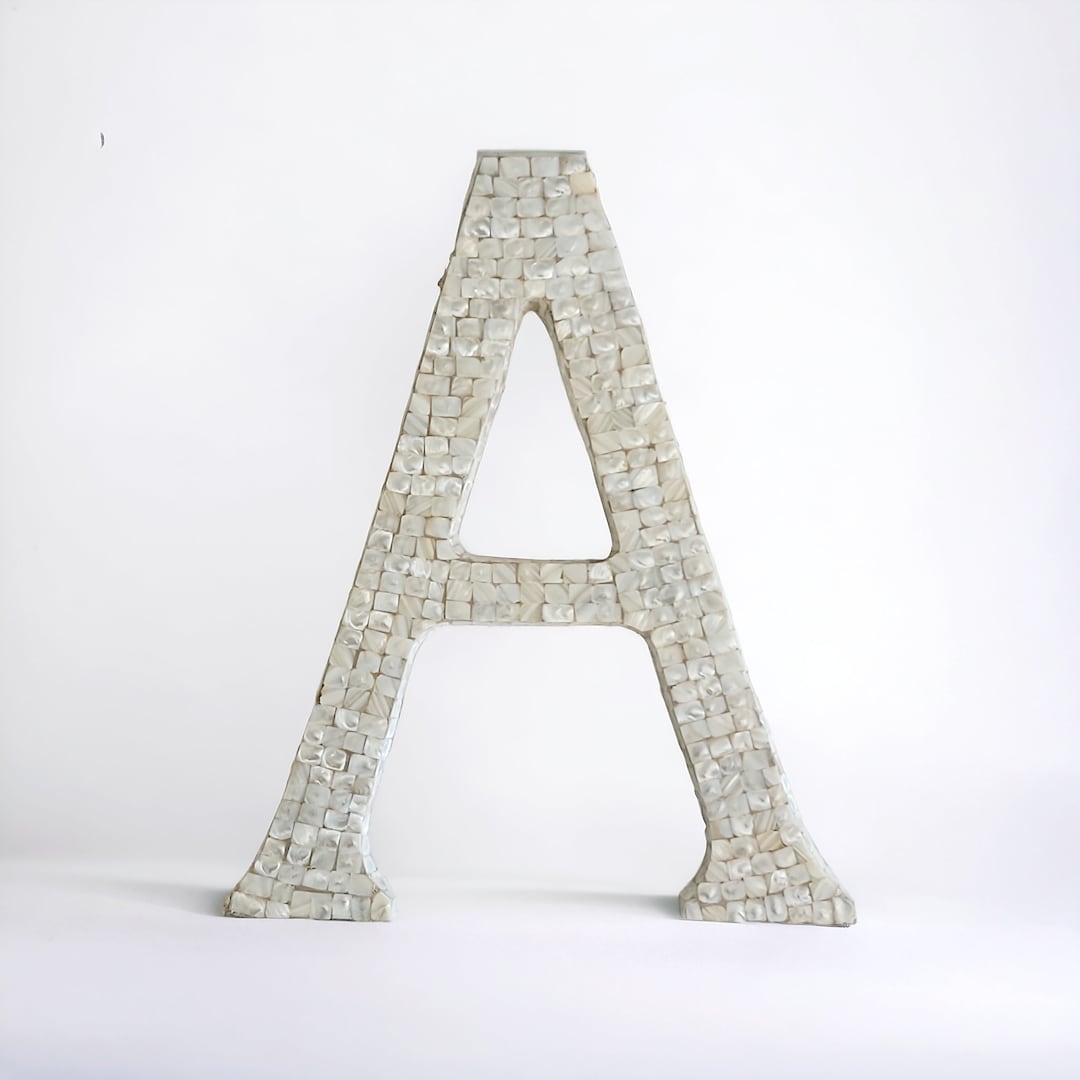 Mother of Pearl Inlay Alphabet Letter 'A' Wall Decor - Etsy