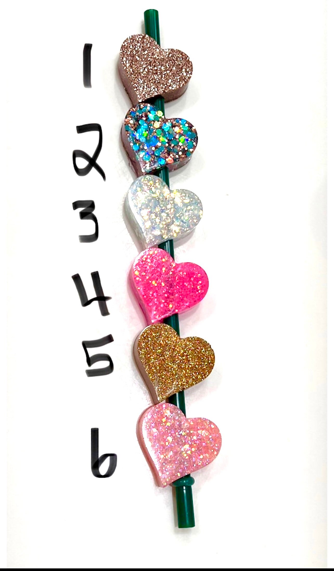 Heart Straw Toppers Straw Topper straw Toppers Heart - Etsy