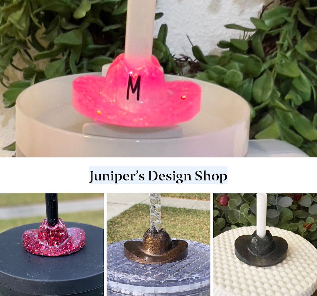 Cowboy Hat Straw Topper Straw Topper Stanley Cup Starbucks - Etsy