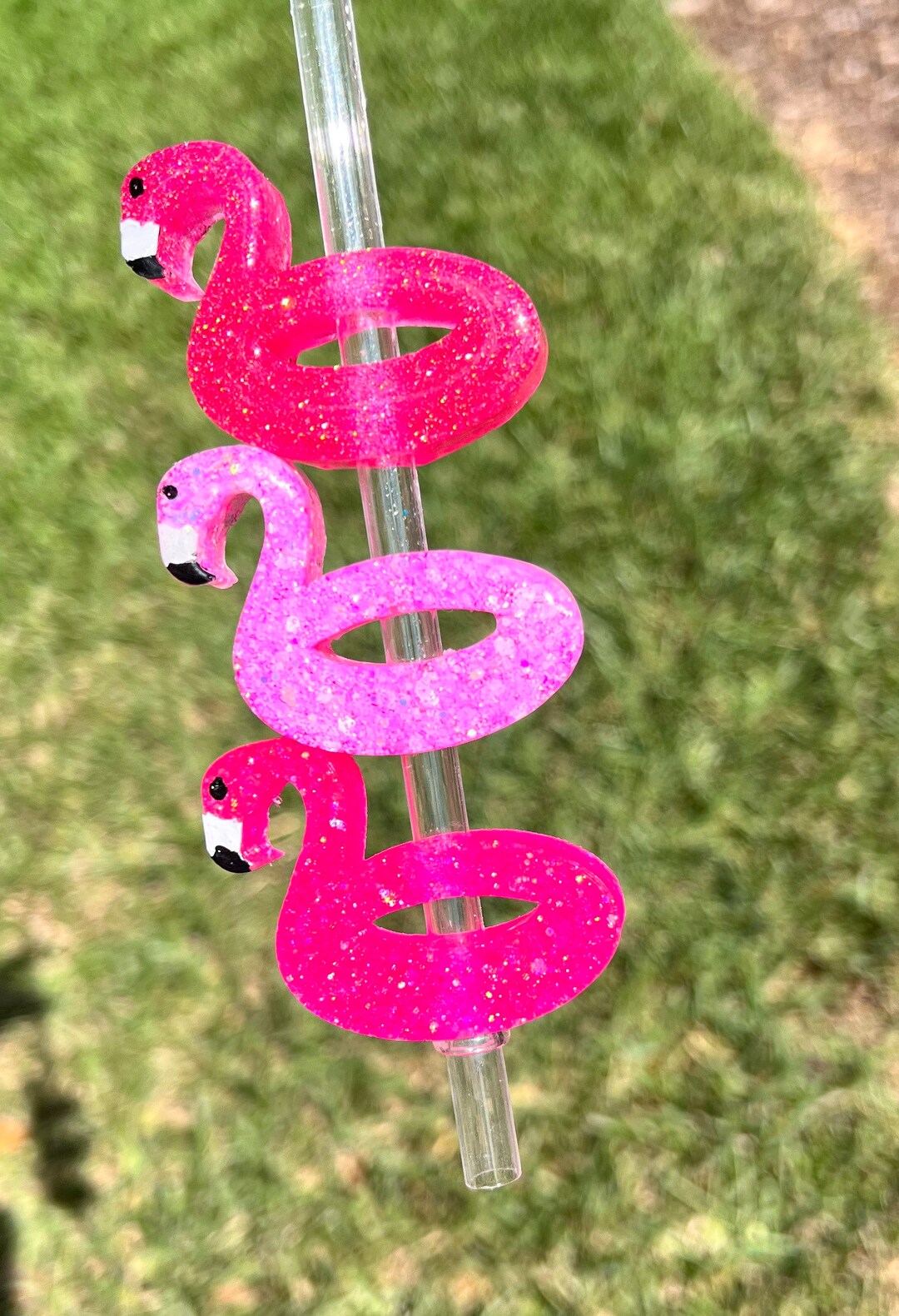 Flamingo Floatie Straw Topper Straw Topper Straw Buddy Summer Straw ...