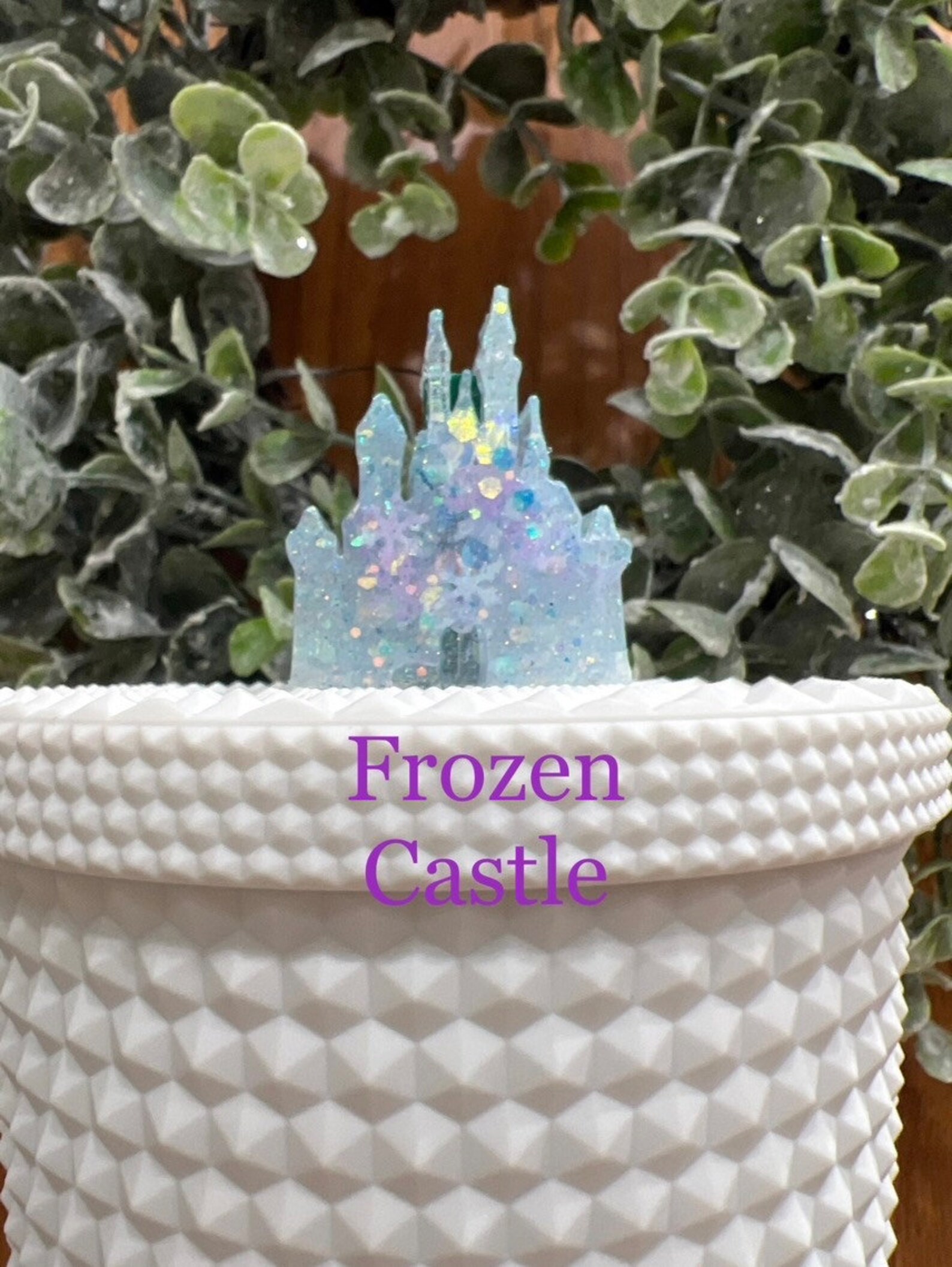 Straw Toppers Castle Straw Topper Disney Castle Inspired - Etsy