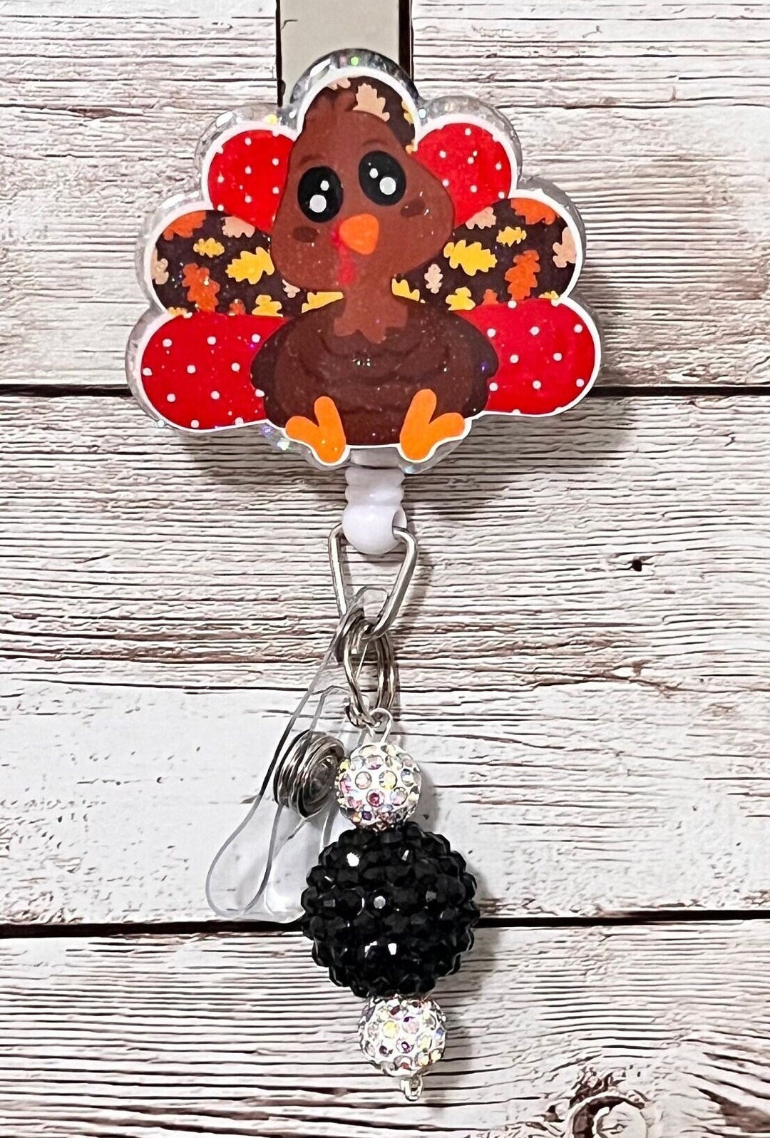 Turkey Badge Reel Cute Badge Reel Badge Reel Nurse Teacher Turkey ID ...