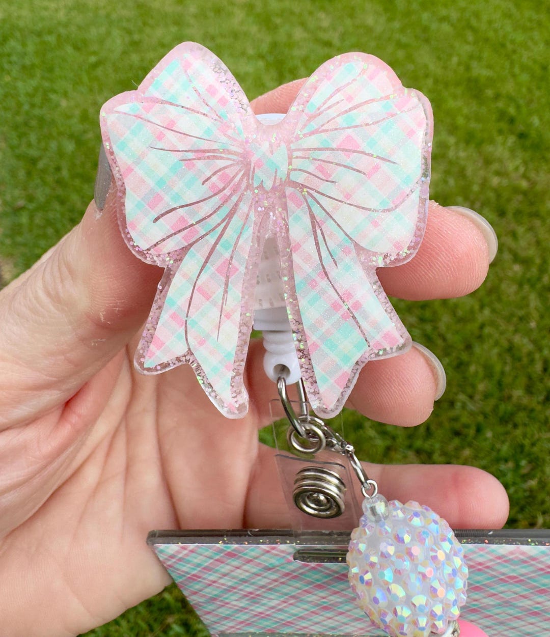 Bow Badge Reel| Nurse Bow Badge Buddy| Badge Reel| Coquette Bow Badge ...
