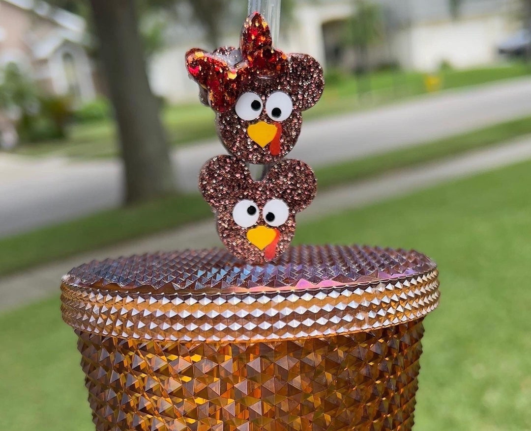 Turkey Straw Topper Straw Toppers Thanksgiving Straw Topper Turkey ...