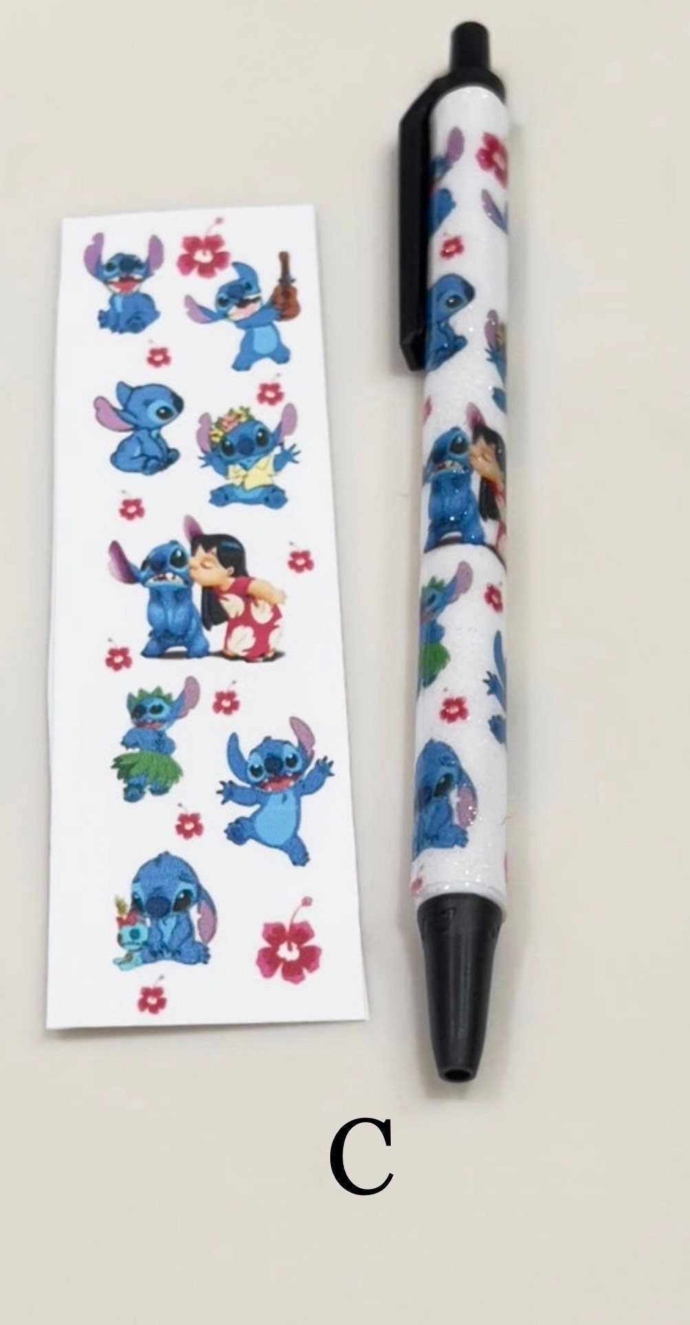 Disney Stitch Pen Set Disney Inspired Glitter Pen Set - Etsy