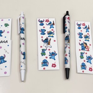 Disney Stitch Pen Set Disney Inspired Glitter Pen Set Elvis Stitch Pen ...