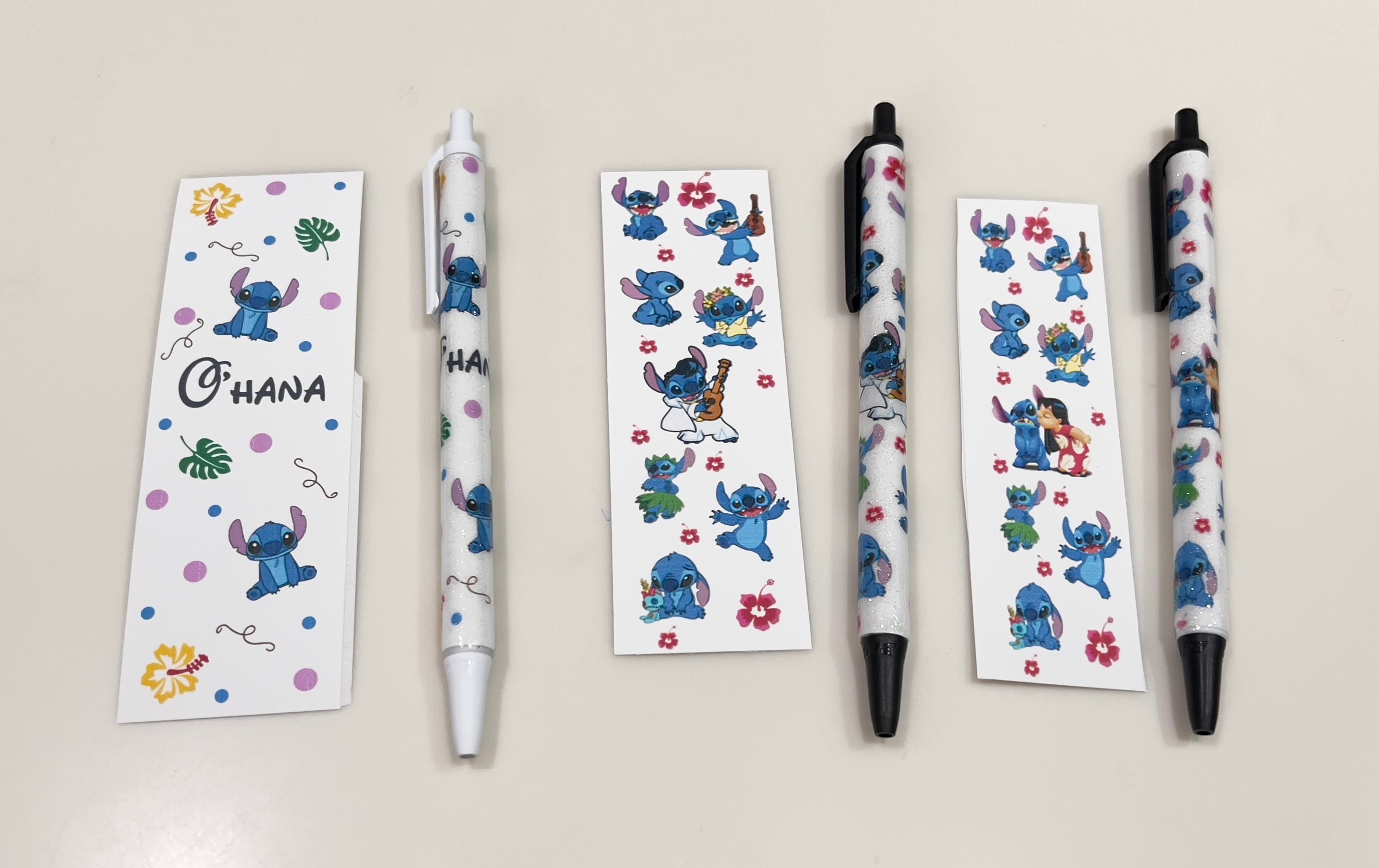 Disney Stitch Pen Set Disney Inspired Glitter Pen Set - Etsy