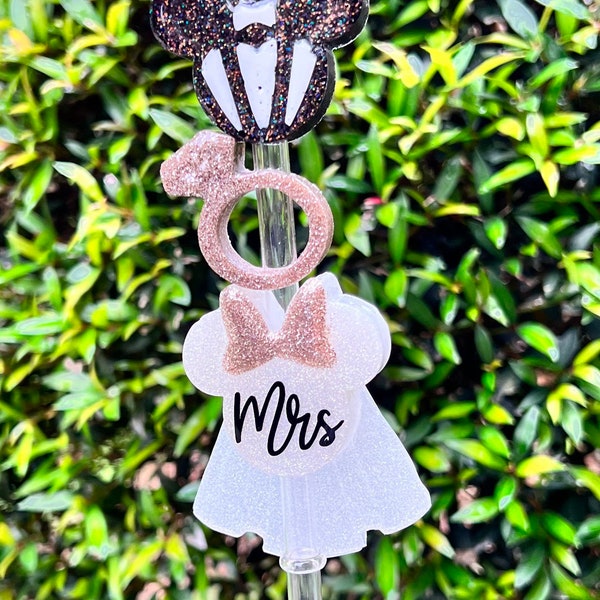 Wedding Party Straw Toppers - Etsy