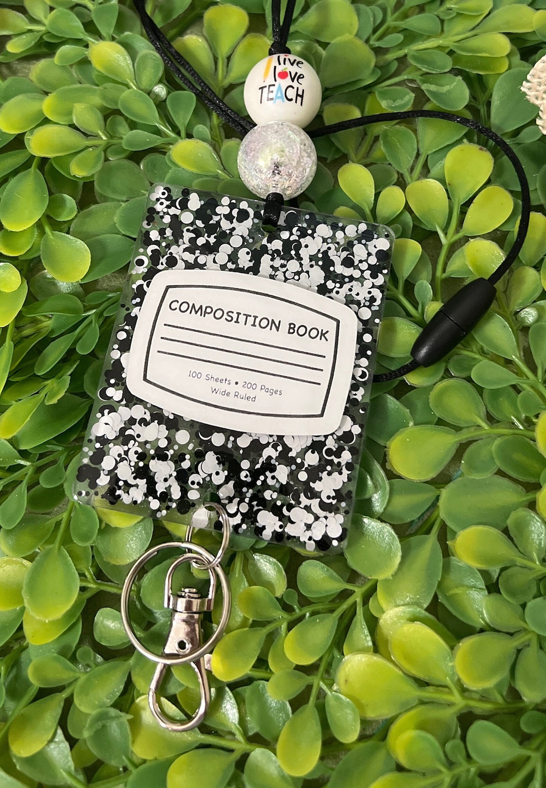 Composition Book Lanyard| Teacher Lanyard| Composition Notebook| Custom ...