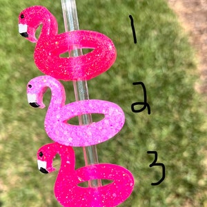 Flamingo Floatie Straw Topper Straw Topper Straw Buddy Summer Straw ...