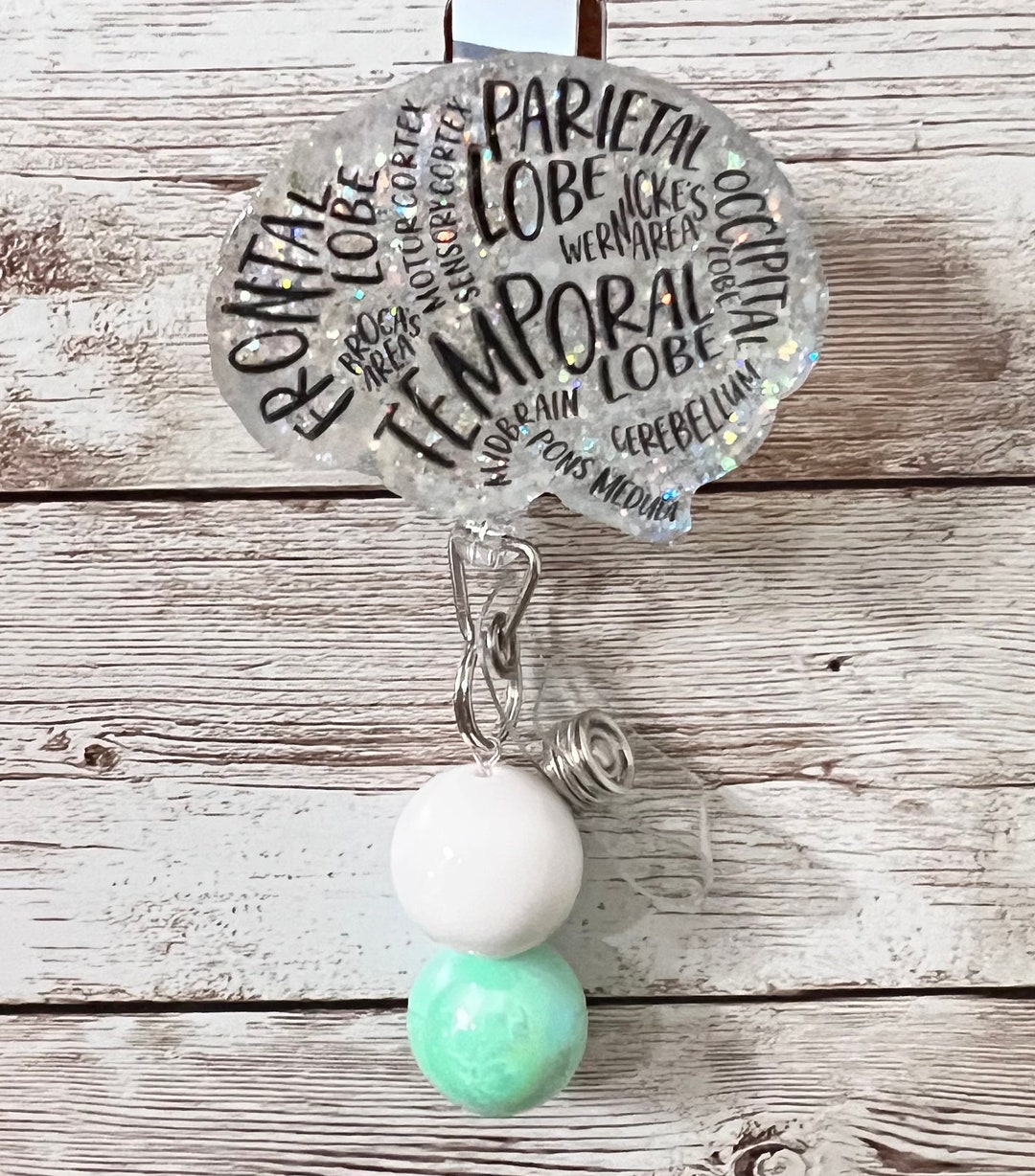 Anatomical Brain Badge Reel Brain Neuro Squad Neuro Nurse Badge Reel ID ...