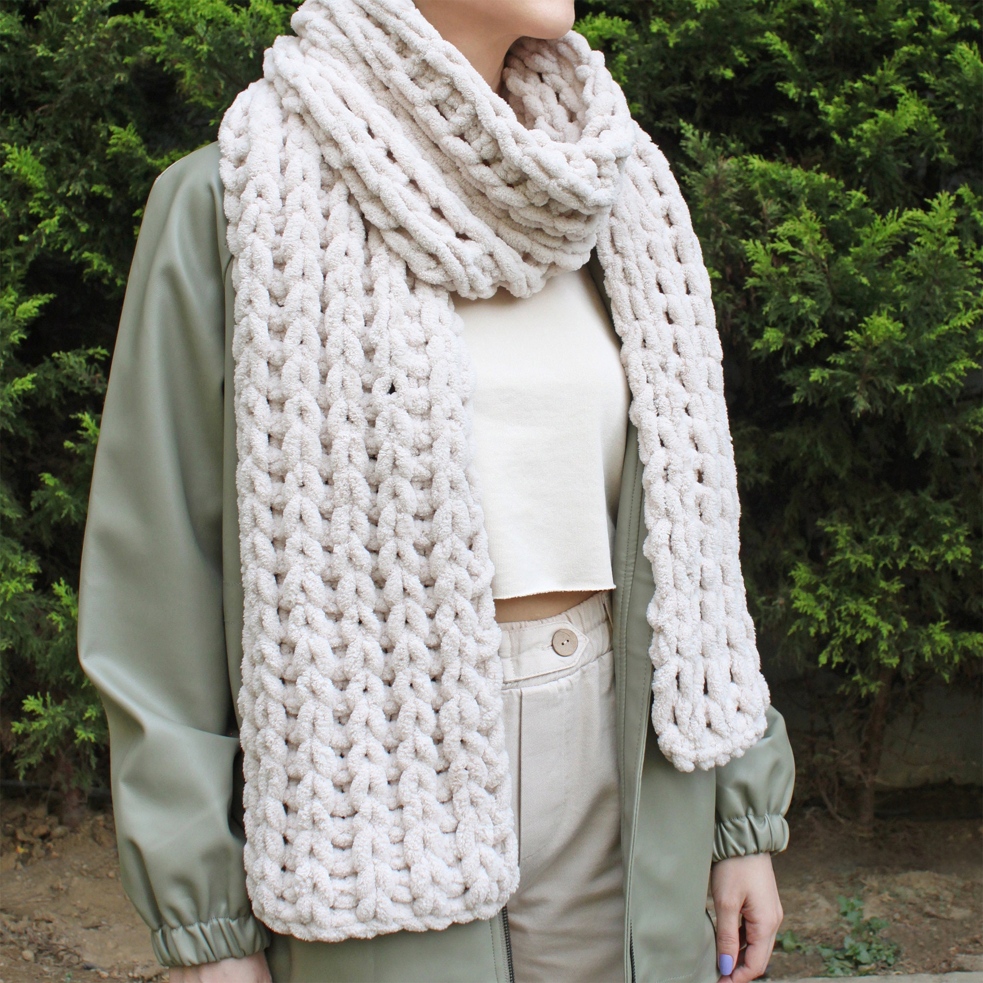 Warm and Cozy Knit Scarf, Cozy Christmas Gift for Her, Oversized Knit ...