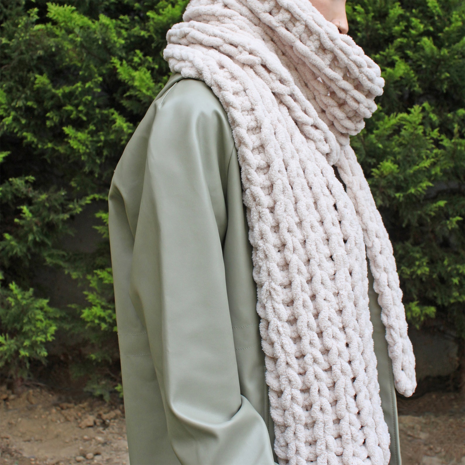Warm and Cozy Knit Scarf, Cozy Christmas Gift for Her, Oversized Knit ...