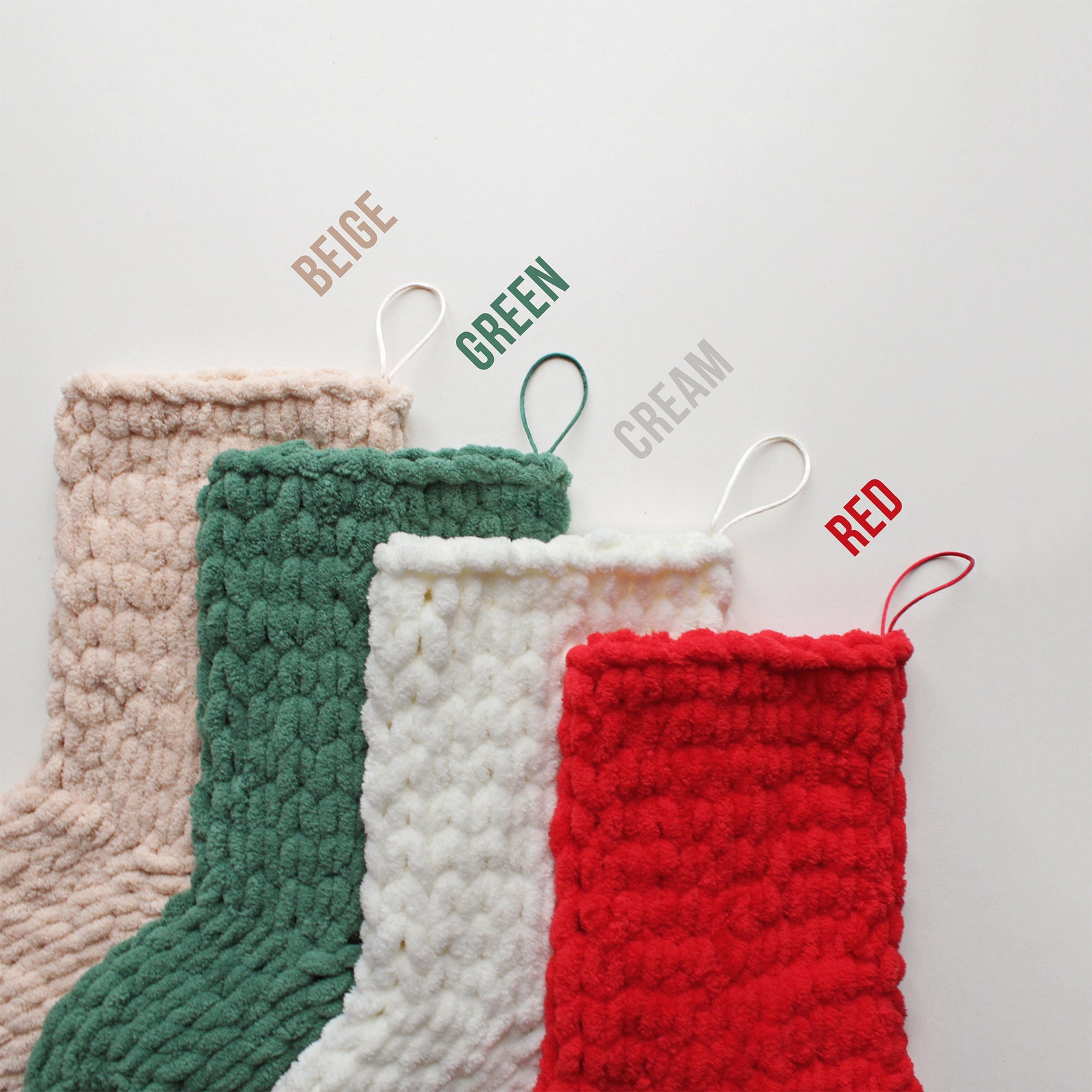 Chunky Knitted Christmas Stocking, Cozy Christmas Home Decoration, Xmas ...
