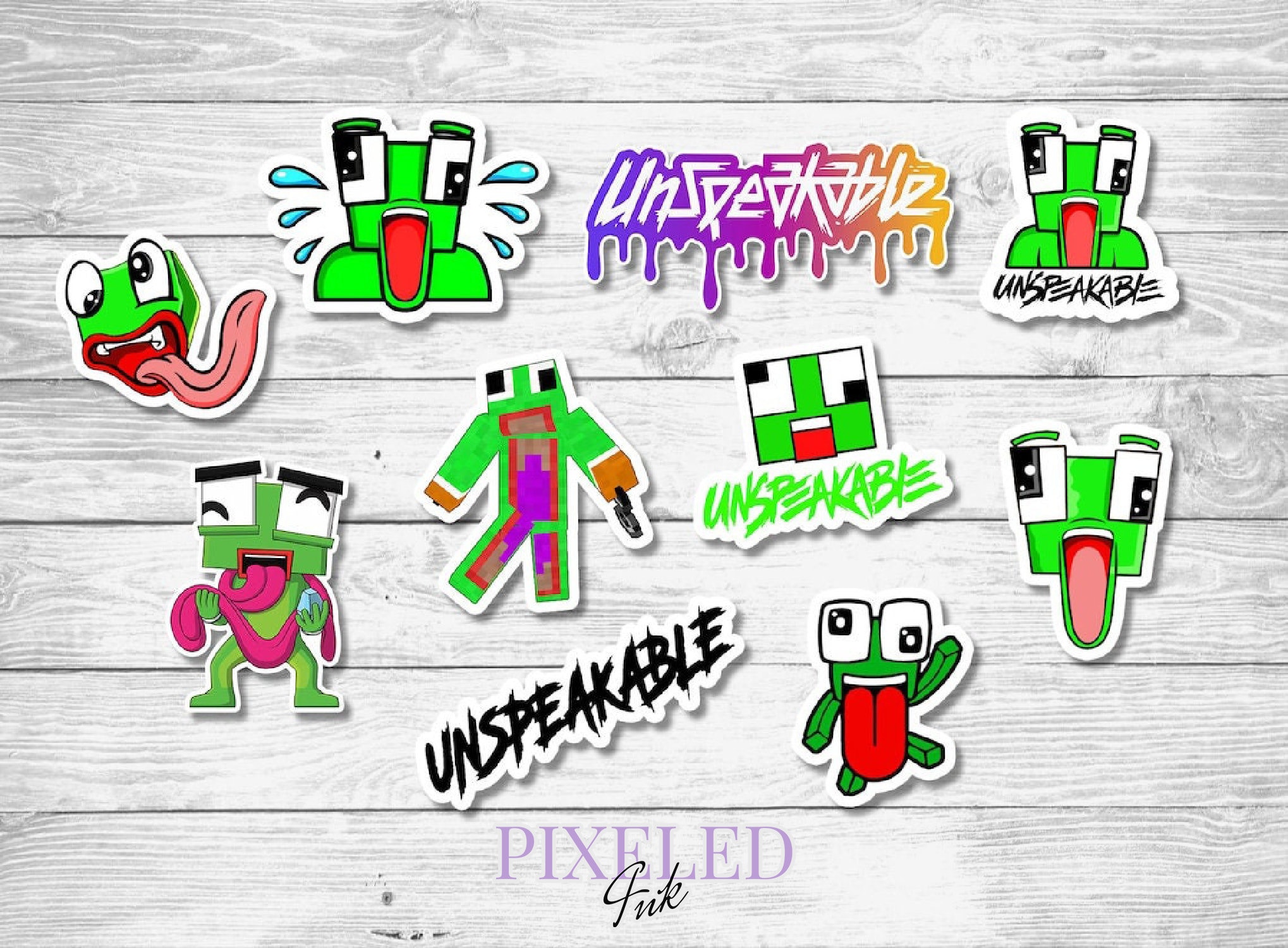 Set of 10 Unspeakable Stickers die-cut - Etsy