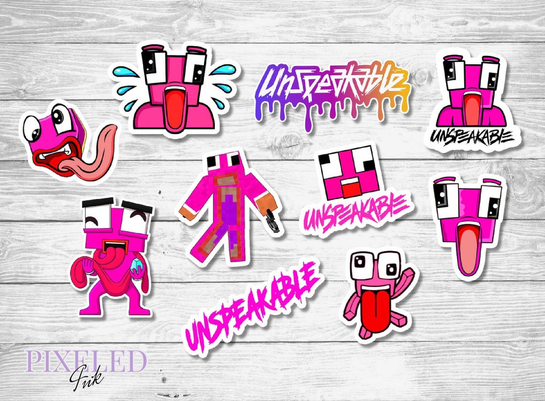 Set of 10 Pink Unspeakable Stickers die-cut - Etsy