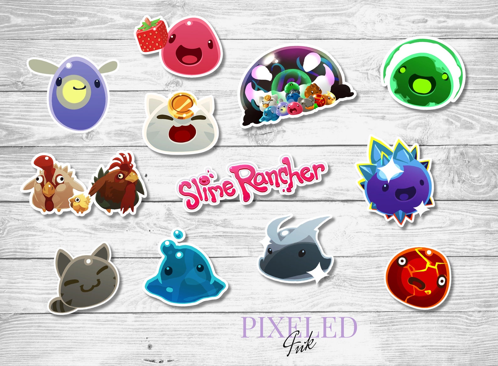 Set of 12 Slime Rancher Stickers die-cut - Etsy