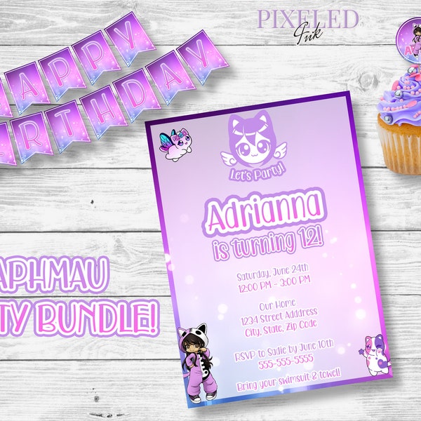 Aphmau Birthday Invitation - Etsy