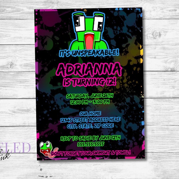 Unspeakable Birthday Banner - Etsy