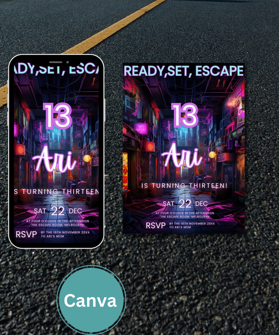 Escape Room Invitations Escape Room Ticket Instant Download Escape Room ...