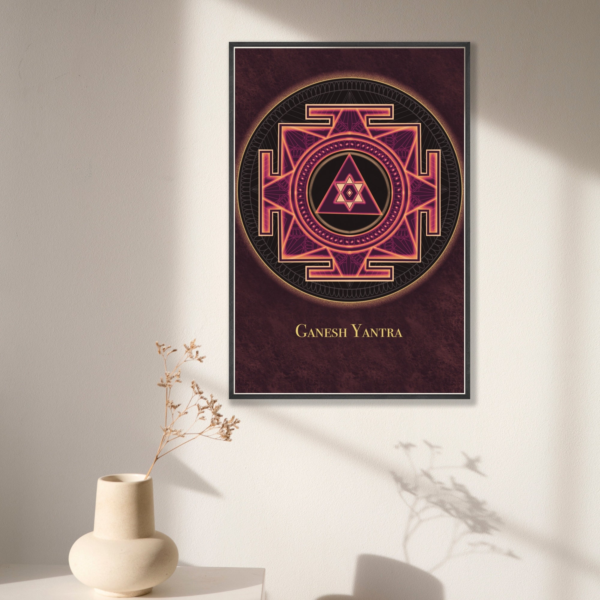 Ganesh Yantra Art,for Wealth, Health, Prosperity, Removal of All Kinds ...